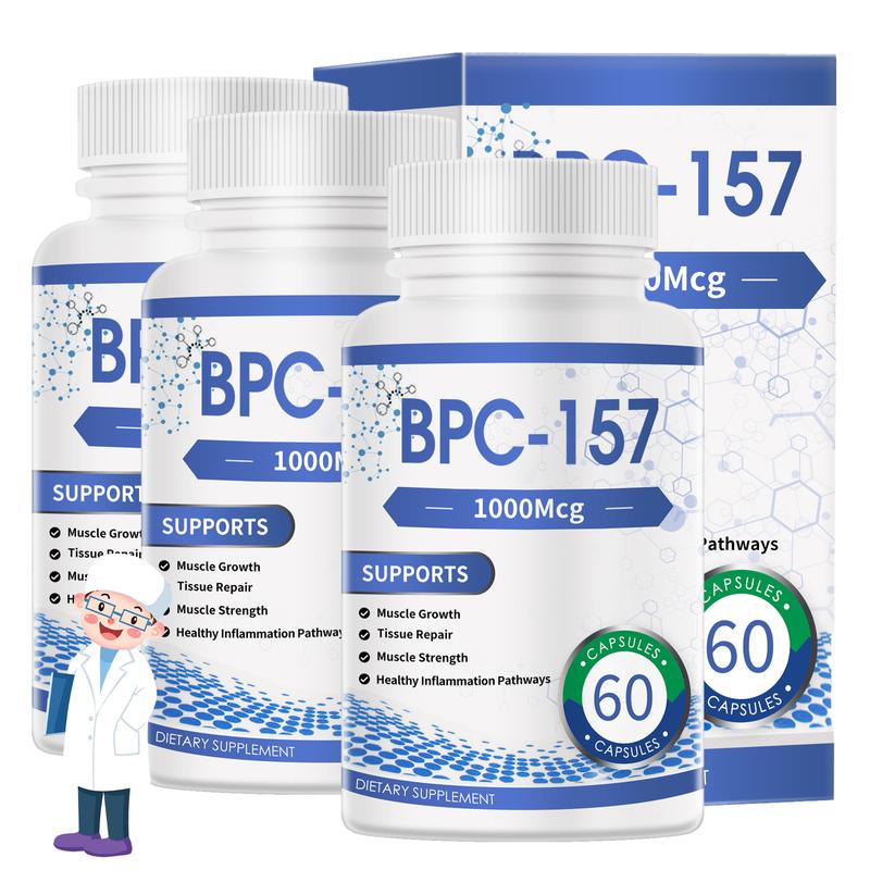 BPC 157 Peptide Capsules, 3 Bottles BPC-157 Pro, 1000mcg, Gluten ...