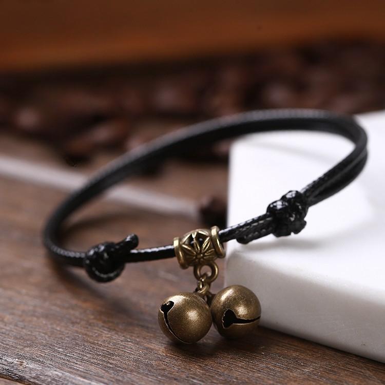 Red Rope Bell Pendant Anklet for Men Women Black Rope Bell Fashion - TikTok Shop Singapore