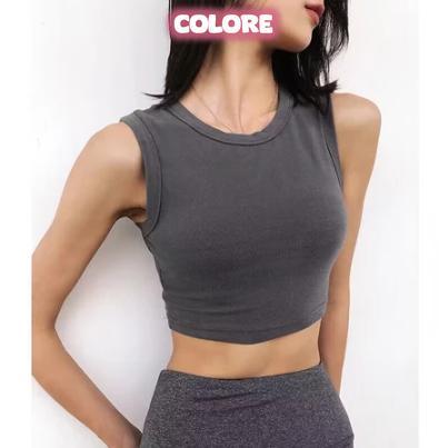 [Baju Pendek Wanita] [Colore] Summer Tanks Top New Ladies Retro ...