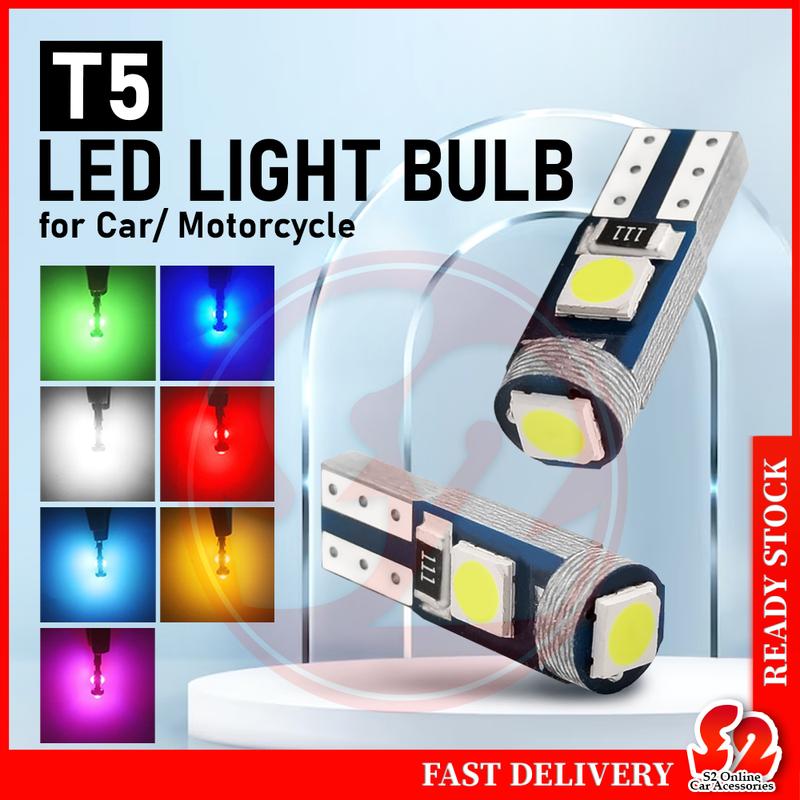 1PCS Car T5 Led Bulb Meter Bulb Lights Lamp 12V Dashboard Light ...