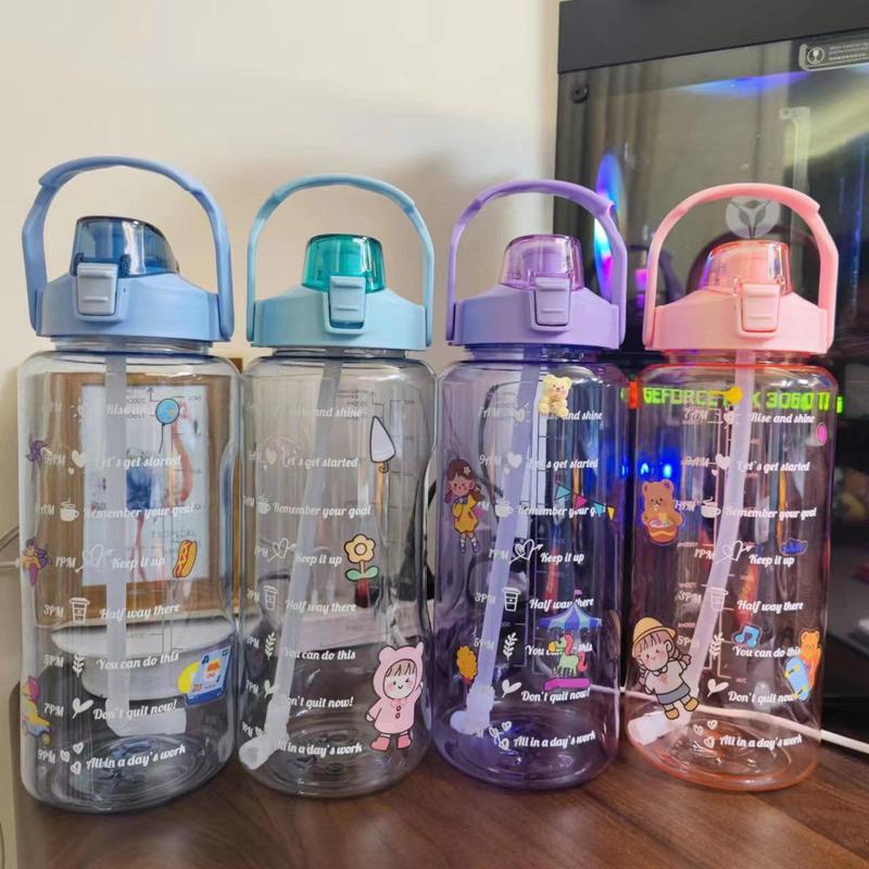 Botol Air 2L Lut Sinar Free Sticker and Straw 2000mL Water Bottle ...