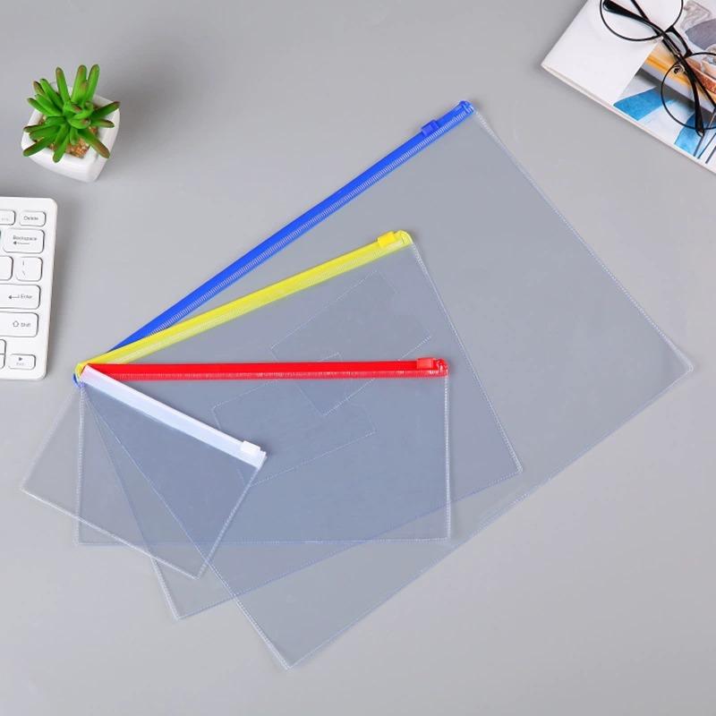 Transparent file bag A4 zipper bag data custom plastic file A5 - TikTok ...