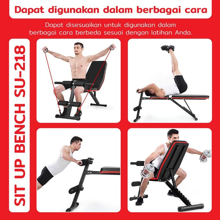 Promo BG SPORT Bench Sit Up Adjustable 7 Level - Kursi Sit Up Lipat ...