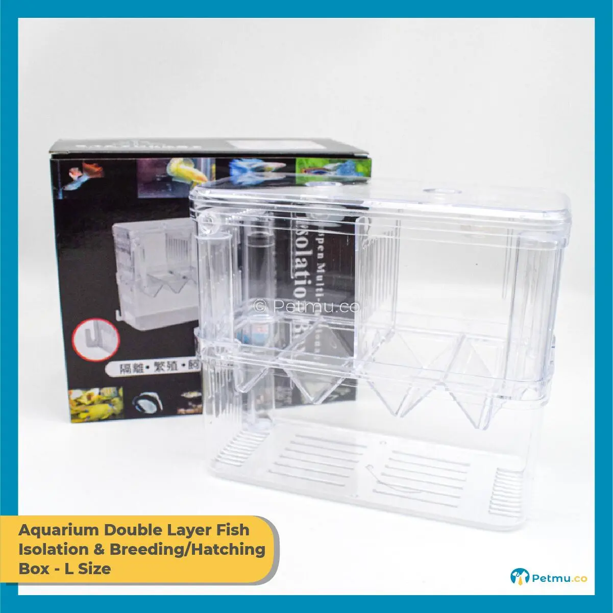 Petmu Double Layer Fish Breeding Box – Aquarium Isolation & Hatching ...