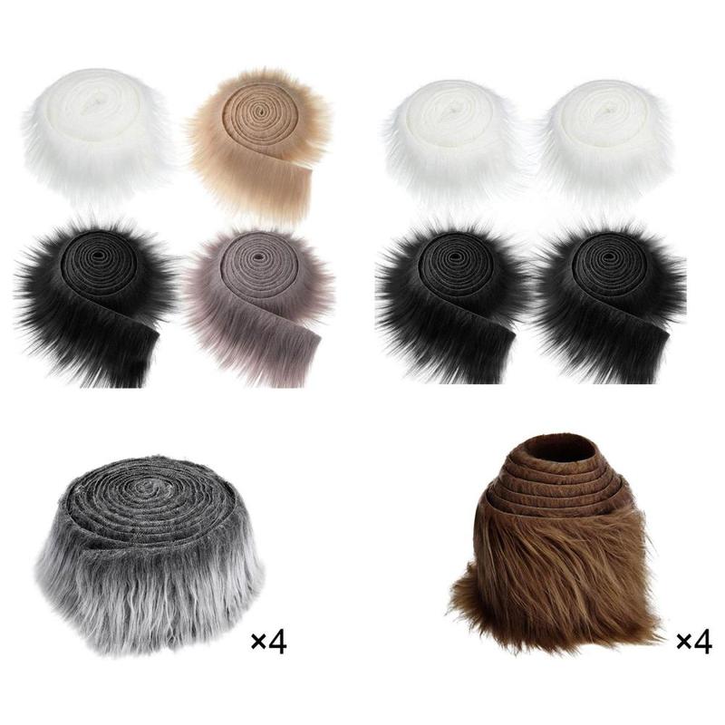 4x Faux Fur Fabric Fluffy Fuzzy Fur Costume Craft Toy DIY Artificial ...