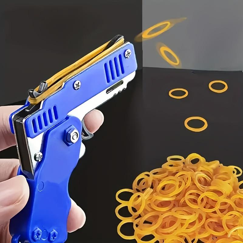 Multi-Color Metal Rubber Band Launcher Toy, Mini Folding Rubber - TikTok Shop