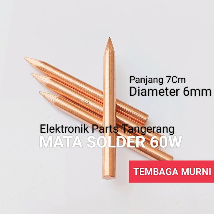 Jual (1 BUAH) MATA SOLDER 60W TEMBAGA MURNI MATA SOLDER TEMBAGA MURNI ...