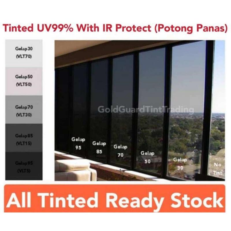 Tinted rumah Hitam2PLY TEBAL/ Window Film / tinted / tinted film/Tinted ...