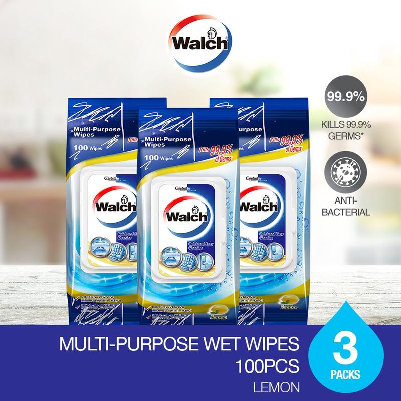 Walch® Multi-Purpose Wet Wipes 100pcs x 3 Packs - TikTok Shop Singapore