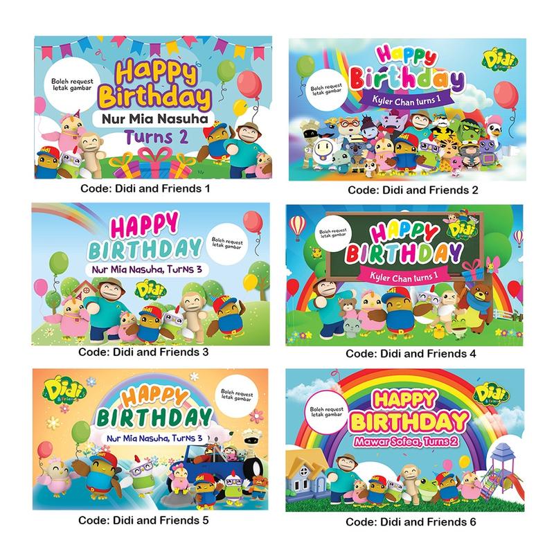 Didi & Friends - Print Banner Birthday / Hari Jadi Murah Harga - TikTok ...