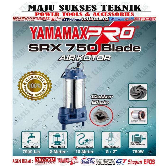 Jual YAMAMAX PRO SRX 750 MB Pompa Celup Air Kotor 2 Inch Cutter Blade ...
