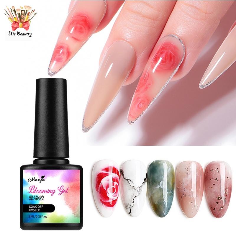Blooming Gel Clear Marble Gel Design UV LED Soak Off Nail Ar - TikTok ...