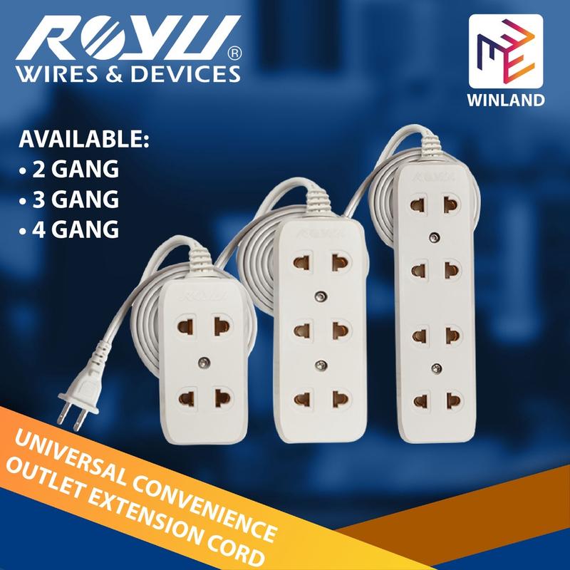 Royu by Winland 2-4 Gang Universal Convenience Outlet Extension ...