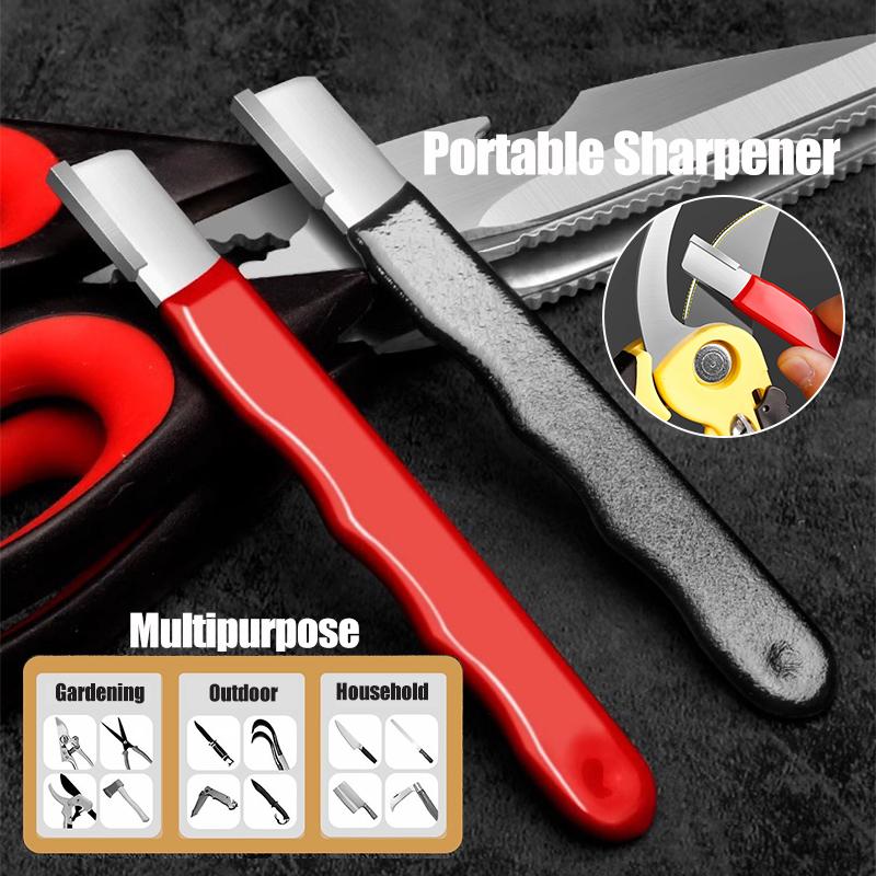 Portable Sharpener Mini Sharpening Stone Handheld Alloy Steel Garden ...