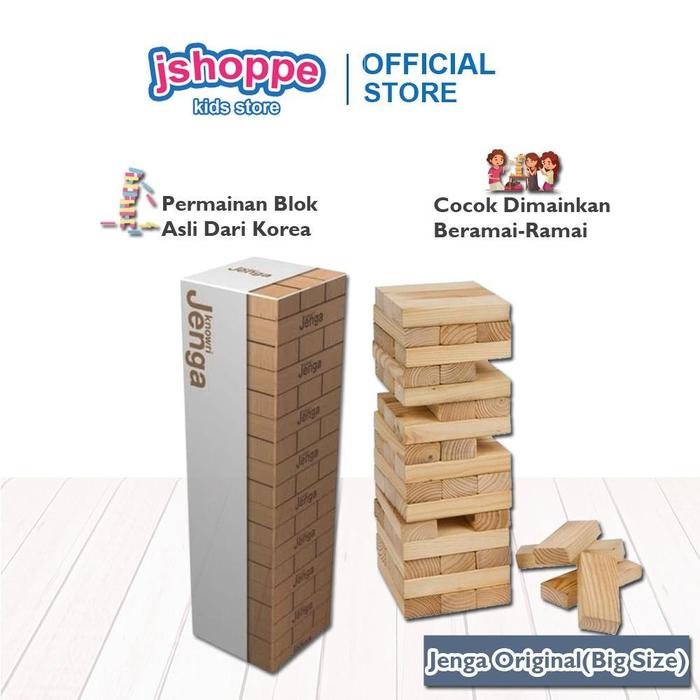 Jual JSHOPPE JENGA ORIGINAL MAINAN KOREA JENGA KAYU BALOK MAINAN BALOK ...