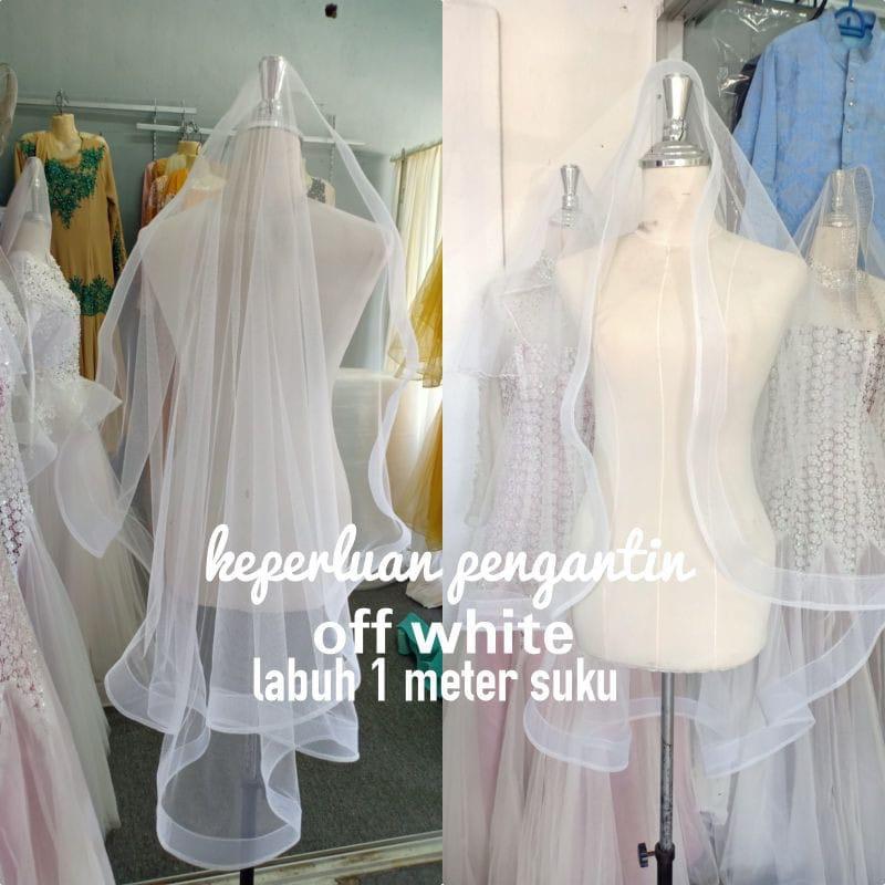 Veil horsehair Off white labuh 1 meter stgh... - TikTok Shop Malaysia
