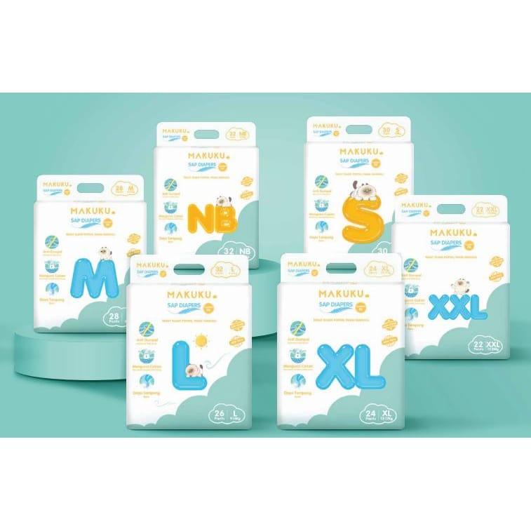 MAKUKU SAP Diapers Comfort Fit / Popok bayi Tipis SAP anti gumpal ...