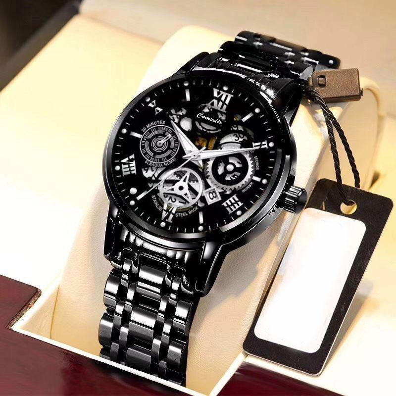 Jam Tangan Lelaki, 100% Tulen, Kalis Air, Tali Keluli Tahan Karat ...