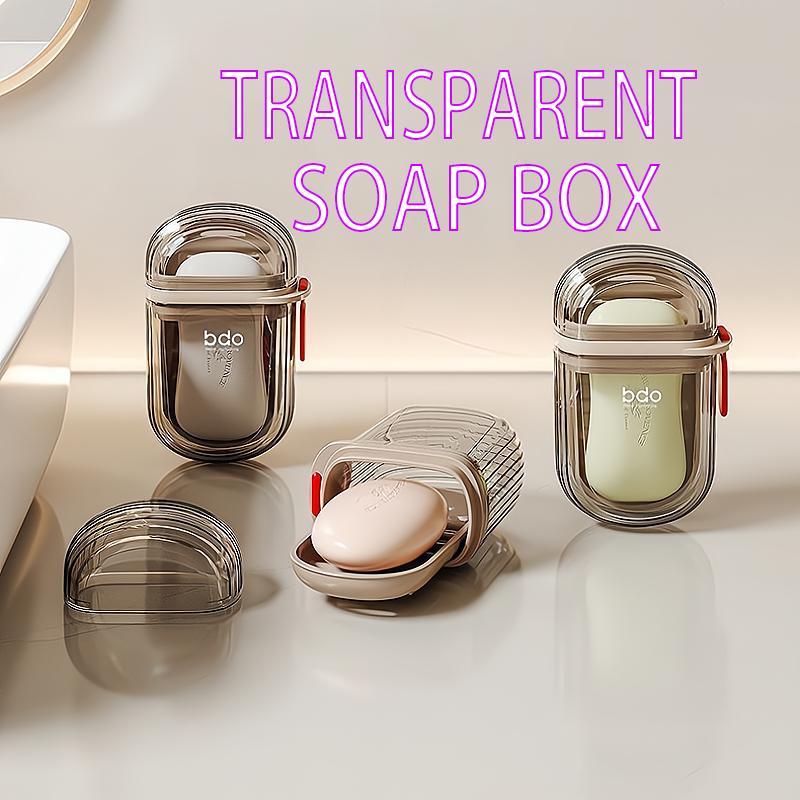 Transparent Soap travel case With Lid, Sealed For Draining, Portable ...