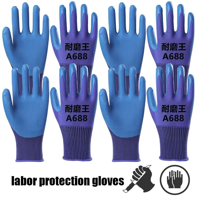 1/3 Pairs Warm Gloves Blue Latex Elastic Glove Protective Durable ...