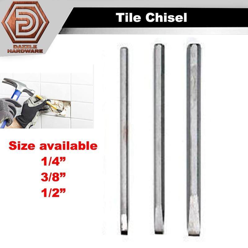 Tct Tile chisel pahat jubin pahat besi 1/4" , 5/16", 3/8" pahat kecil ...