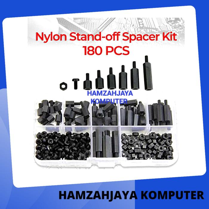 Jual STAND OFF SPACER KIT NYLON M3 180PCS Motherboard Mobo Pcb Hex ...