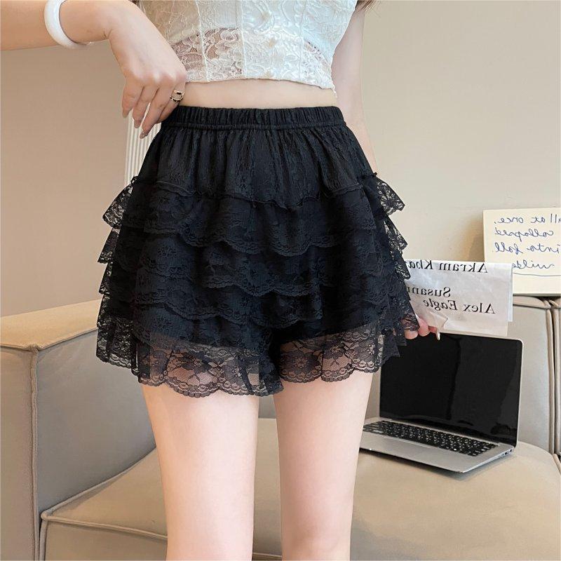 Uncurled Loose Bottoming Cake Skirt Lace Safety Shorts For Women ...
