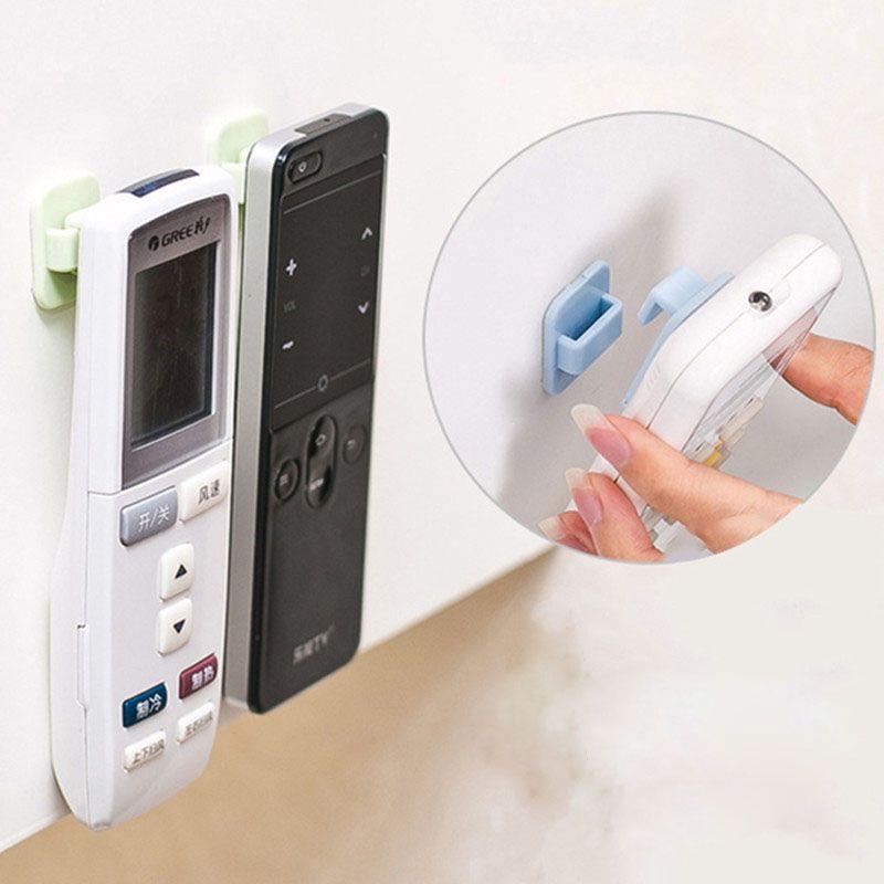 2 Pairs of Plastic Hook Sticky Hook Set Air Conditioner TV Remote ...