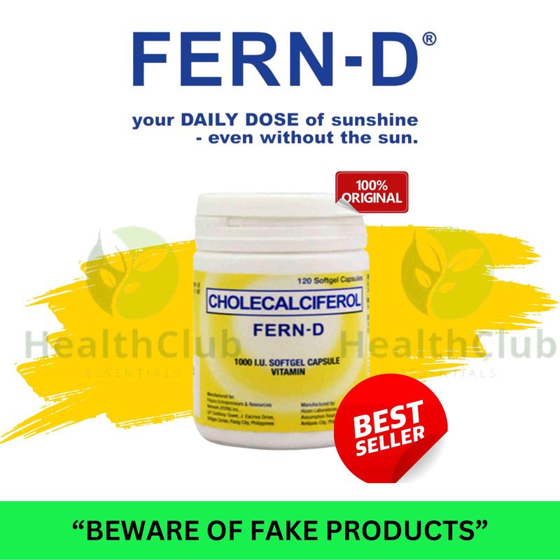 FERN D 60 Softgels/120 Softgels FERN-D Vitamin D3/Cholecalciferol ...