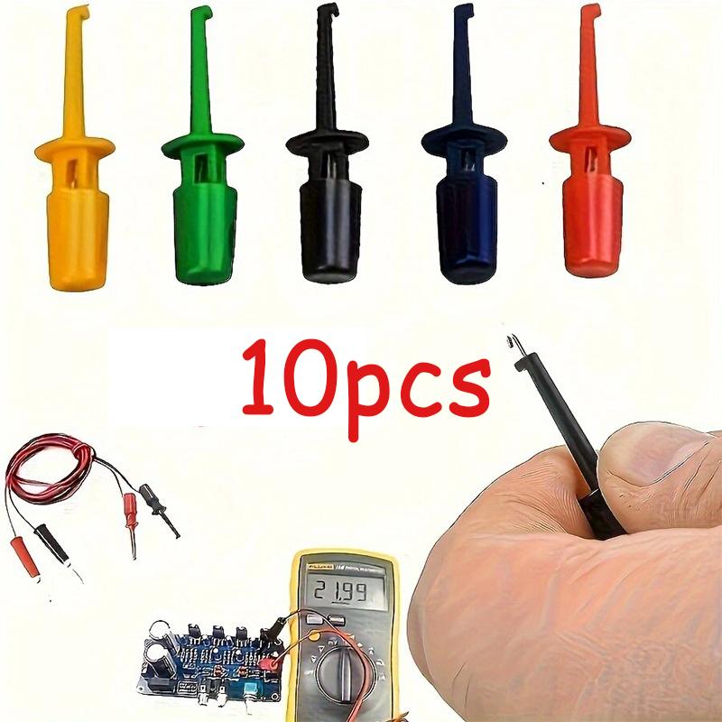 10Pcs Mini Single Test Hook Clip Test Probe For Electronic Testing IC ...