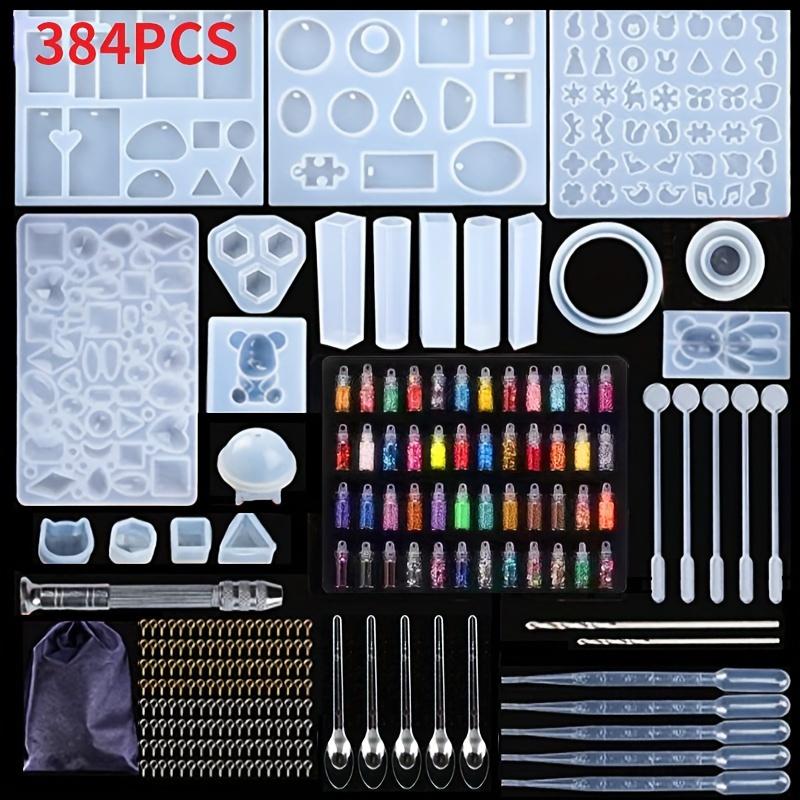 Set Acuan Tuangan Resin Silikon, 384 Keping, untuk Membuat Barang ...