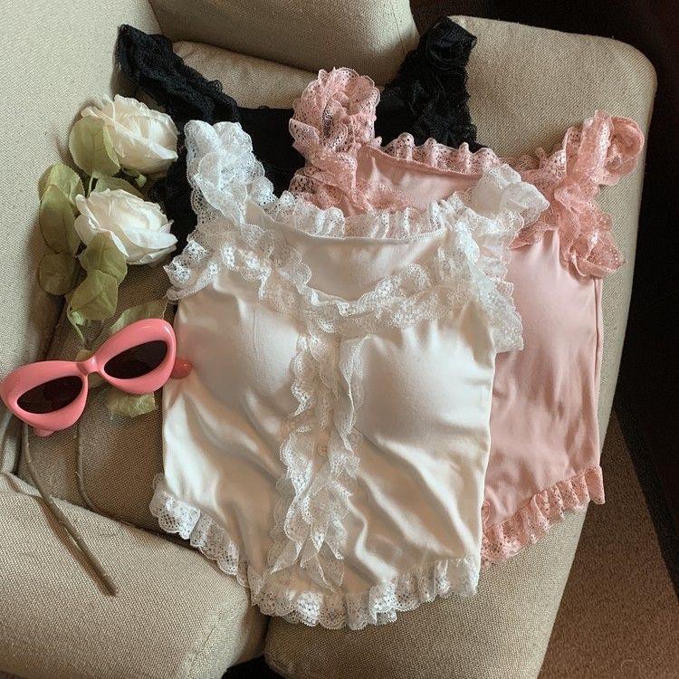 Tali Pinggang Gaya Comel dan Seksi, Bahan Rayon, Pad Dada, Kamisol ...