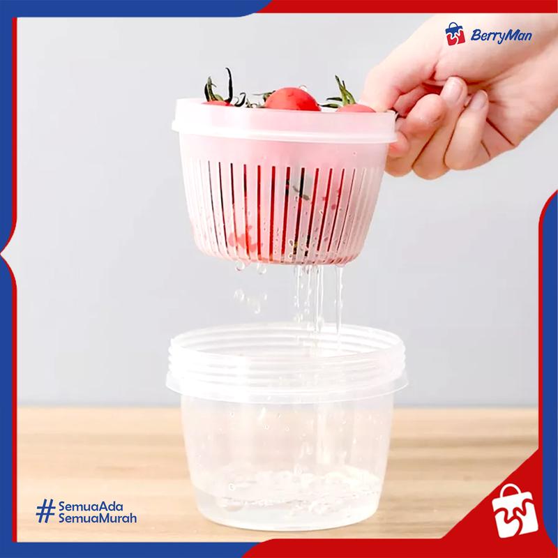 TOPLES PENIRIS SAYURAN Buah Transparan Saringan Penyimpanan Serbaguna ...