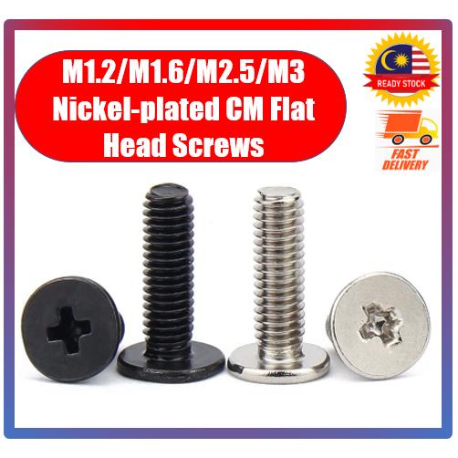 [10 PCS] M1.2/M1.6/M2.5/M3 Nickel-plated CM Flat Head Screws - TikTok ...