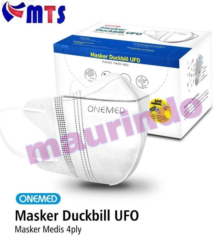 Jual Onemed Masker Karet Medis DUCKBILL UFO Putih KF94 Box isi 30pcs ...