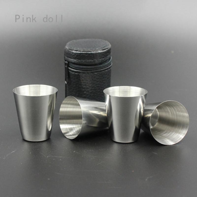 4Pcs 30ml Outdoor Travel Stainless Steel Shot Cups Shot Glas - TikTok ...