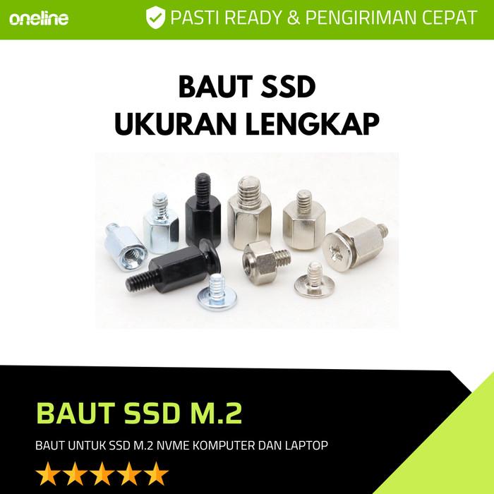 Baut SSD NVMe M.2 SATA Screw Sekrup Mur Ukuran M2 M3 - Shop | Tokopedia