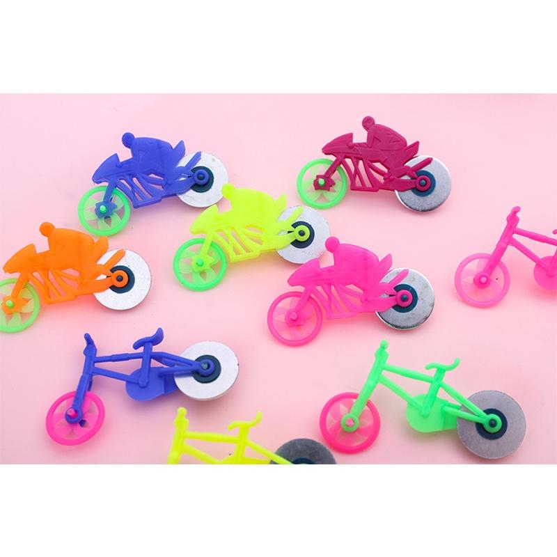 1pc Hand Pulled Mini Cartoon Toy Motorcycle Ruler Bicycle Children's ...