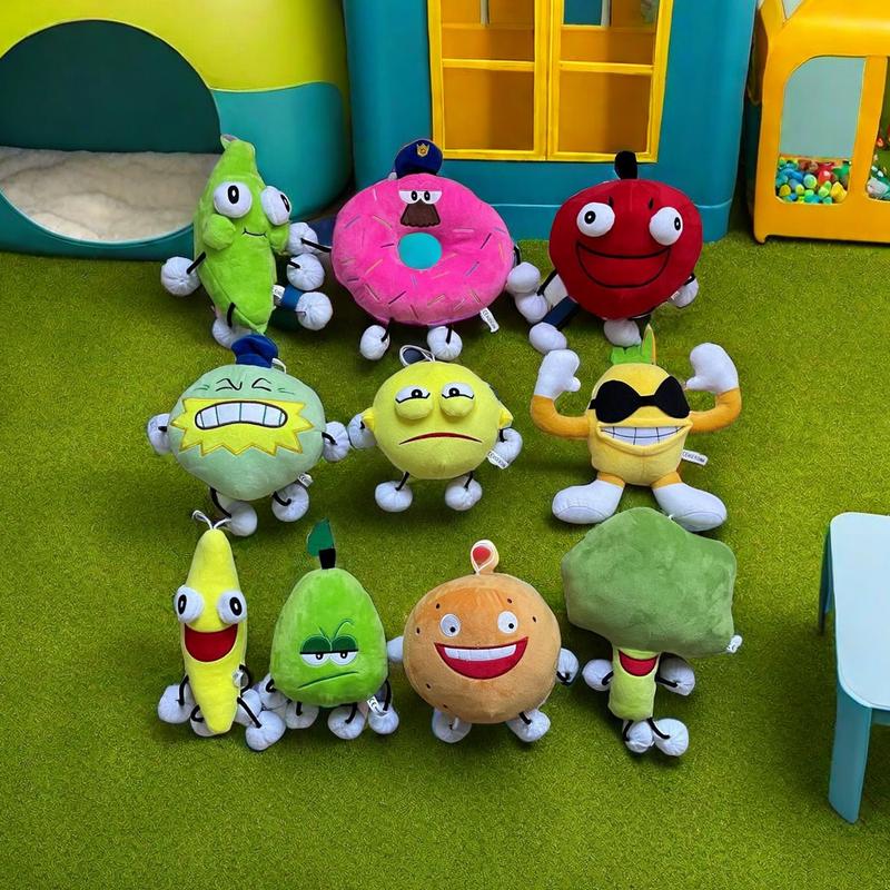 Shovelware Brain Game Plush Toys Anime Cartoon Banana Donut Apple Plush ...