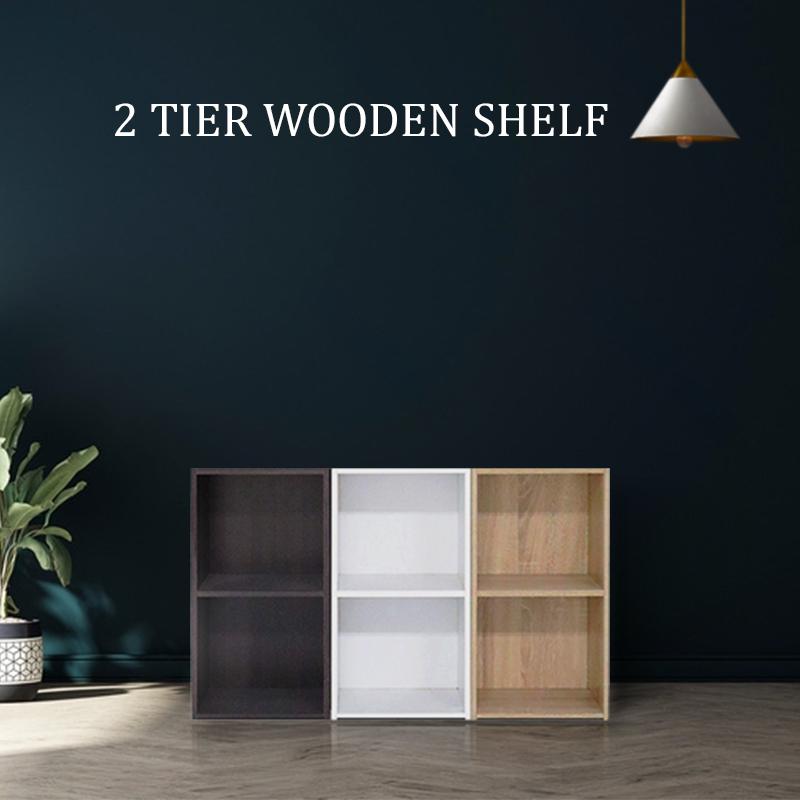 HK 2 Tier Bookshelf/Rak Buku 2 Tingkat/Home Furniture/Multipurpose ...