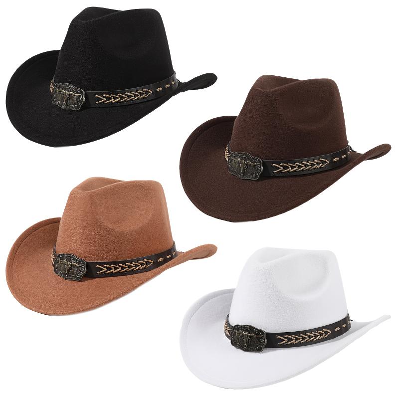[Classic Western Cowboy Felt Hat] 1pc Vintage Western Cowboy Hat for ...