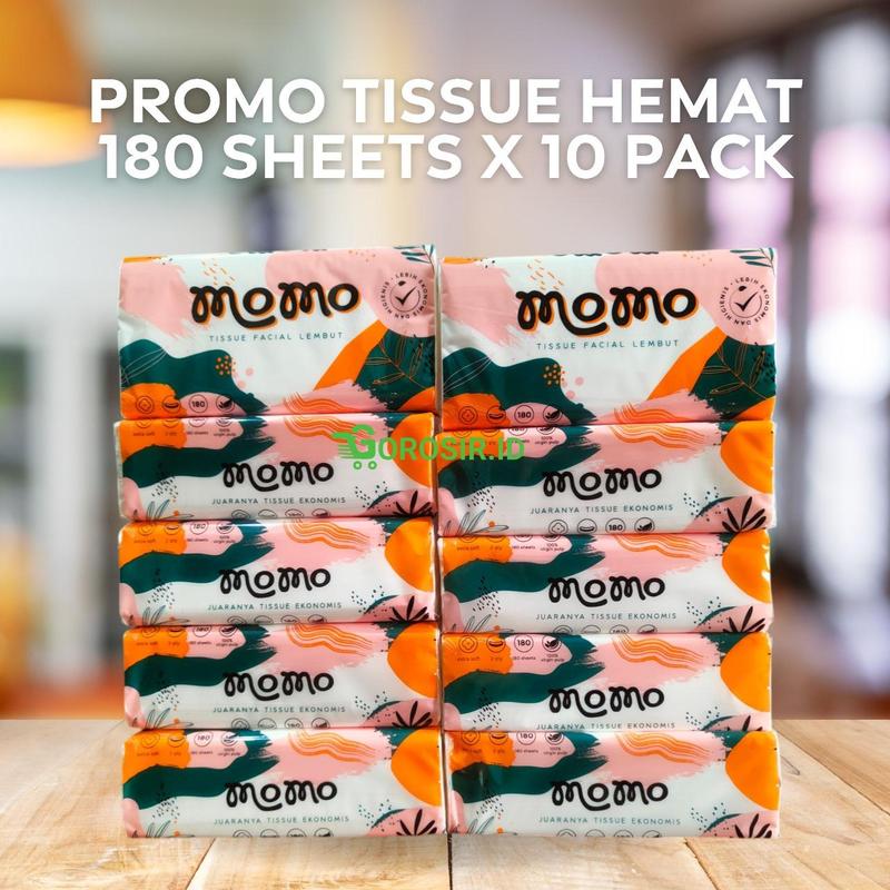 Promo 10 Packs tissue momo 180 sheets - Shop | Tokopedia