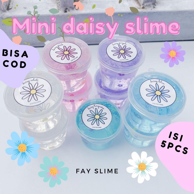Mini daisy slime set isi 5pcs - Shop | Tokopedia