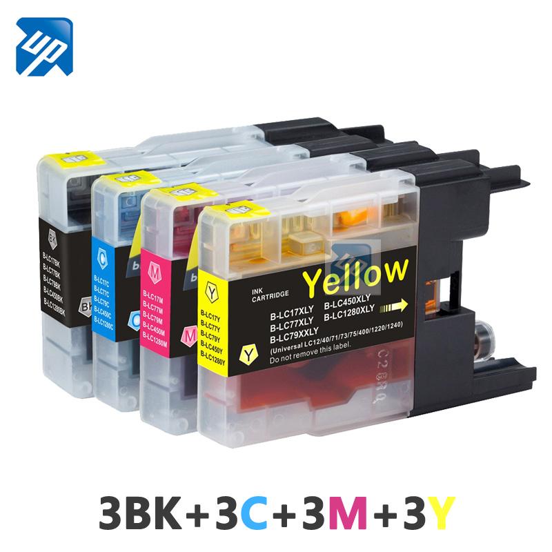 12pk Printer Ink Cartridge for Brother LC12 LC17 LC71 LC40 LC73 ...