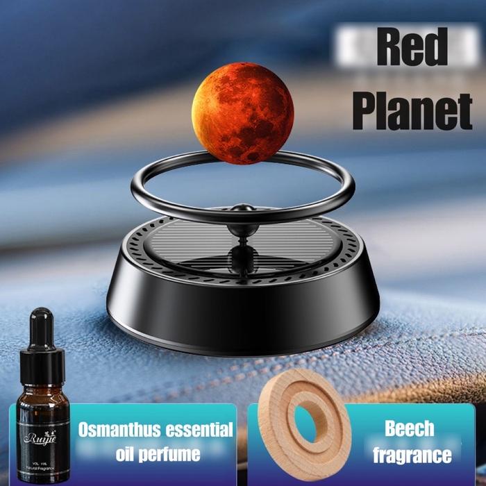 Promo Ring planet bumi putar pewangi mobil car perfume solar panel ...