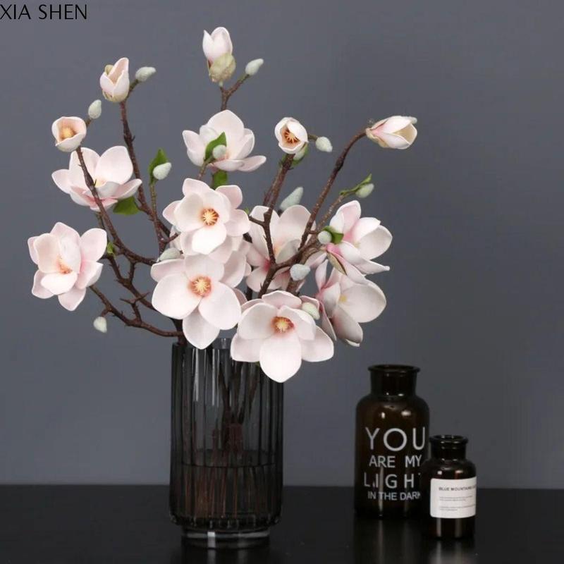 XIA SHEN Silk Flower High Quality Simulation Big Magnolia Artificial ...