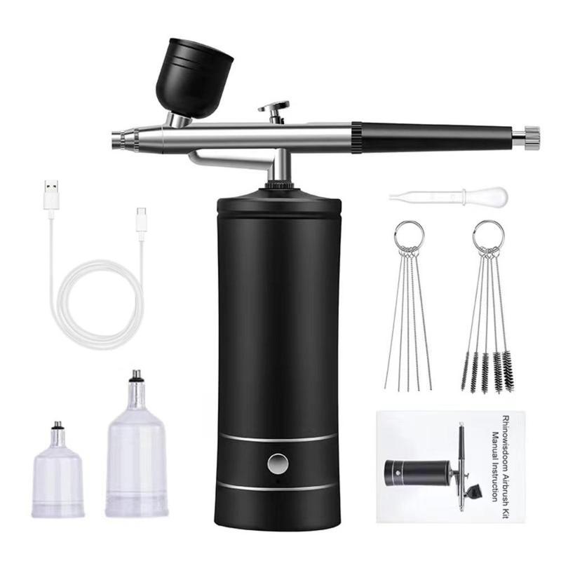 Electric Mini Air Compressor Machine, 1 Set Rechargeable Paint Spraying ...
