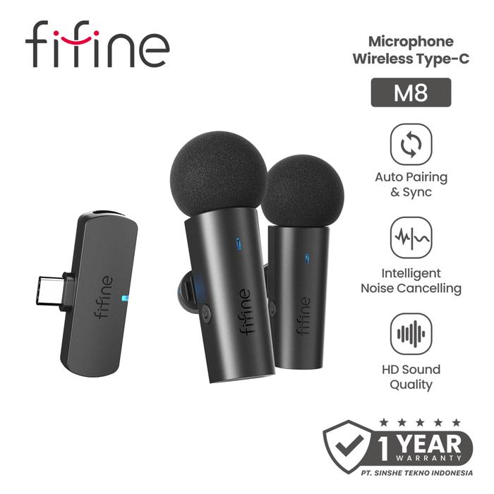 Promo Fifine Mic Wireless Lavalier Phone Single & Dual Microphone Type ...