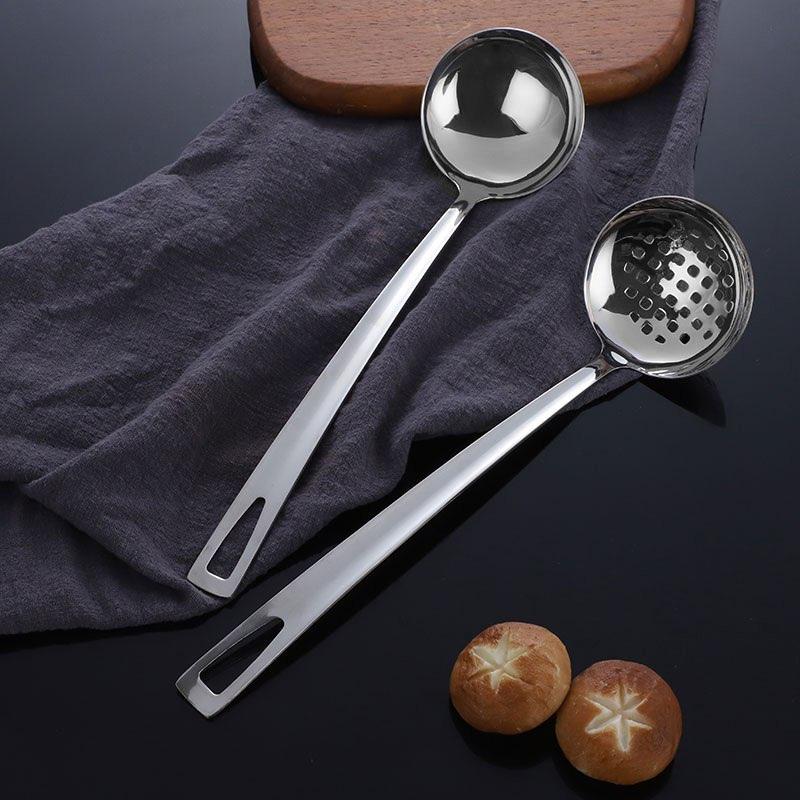 HIGH QUALITY STAINLESS STEEL SOUP LADLE LONG HANDLE SPOON KITCHENWARE ...