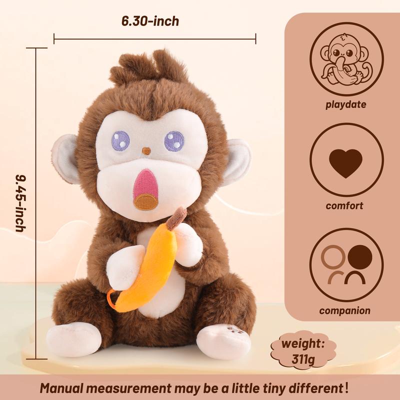 EMOIN Cute Dancing Monkey Stuffed Animal Shaking Twirling Monkey ...